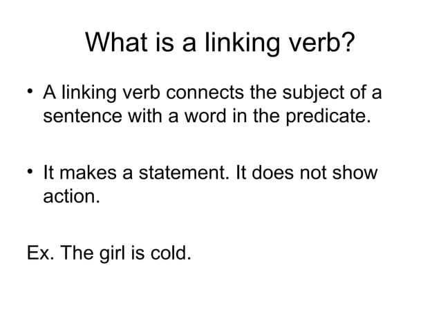 Linking Verbs.ppt grammar lesson got benefit | PPT