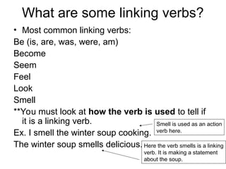 Linking Verbs.ppt grammar lesson got benefit | PPT