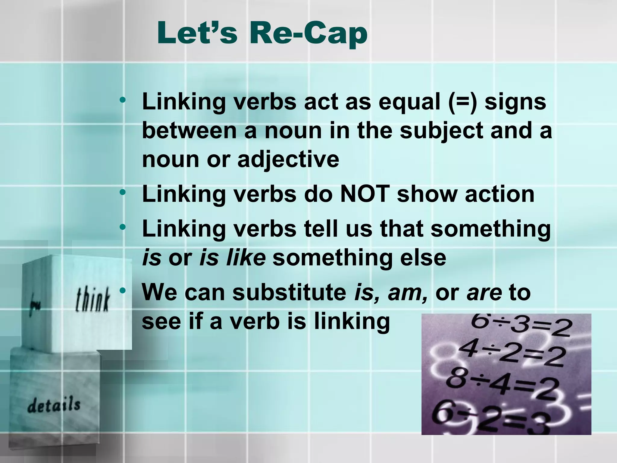 Linking verbs ppt | PPT