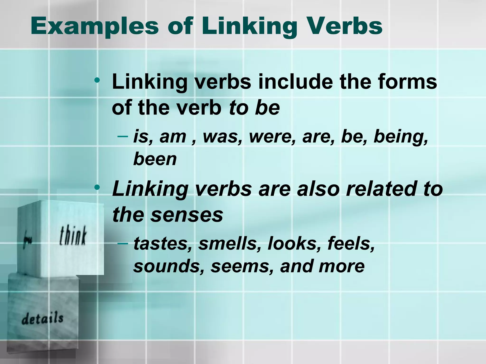 Linking verbs ppt | PPT