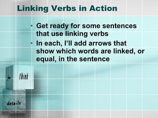 Linking verbs show | PPS