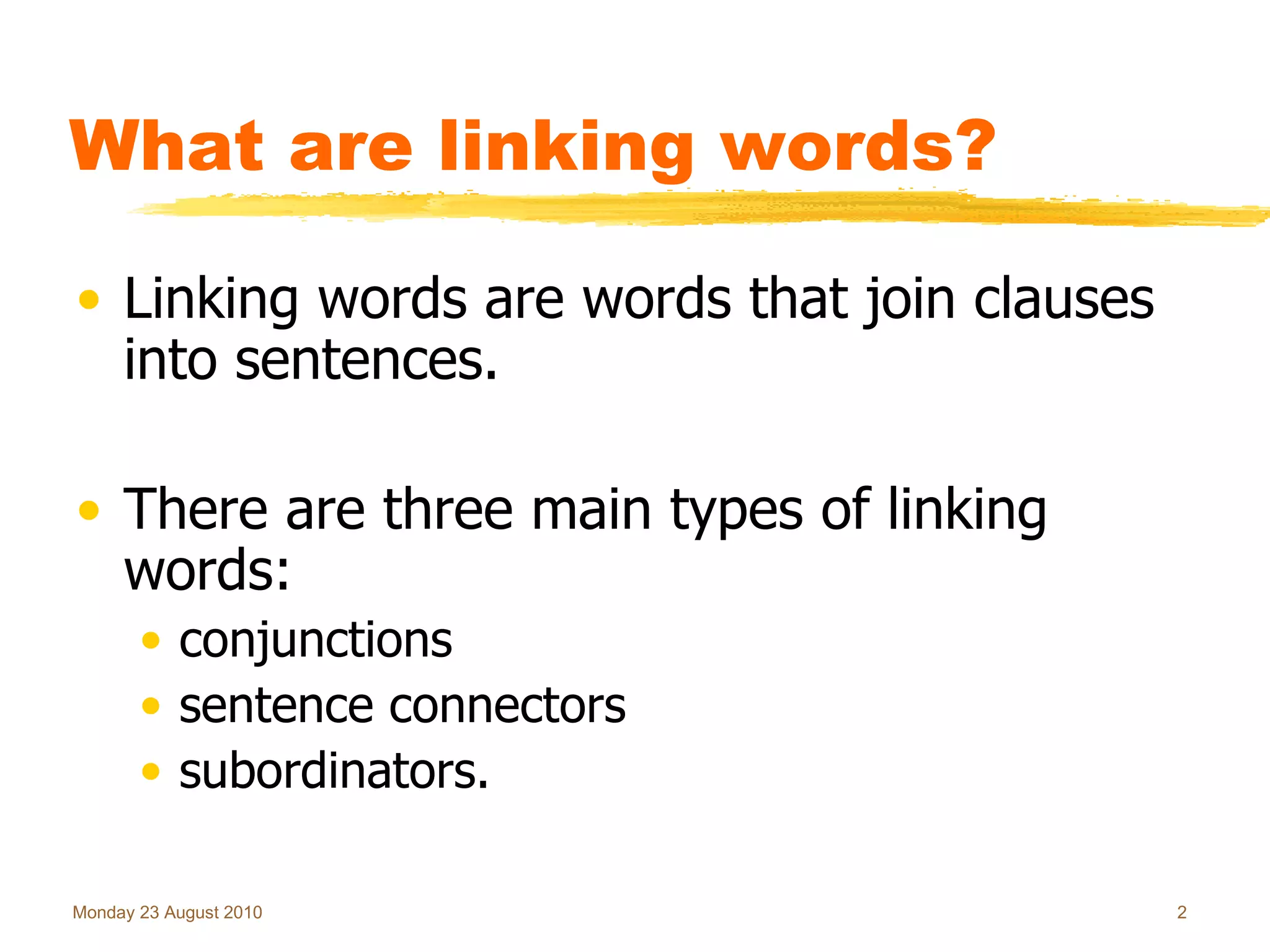 Linking words | PPT