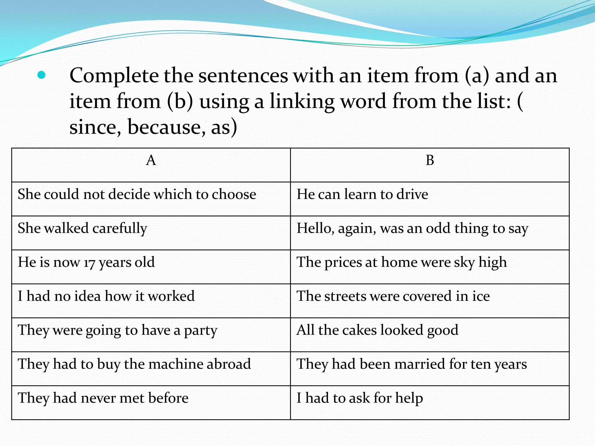 Linking words | PPTX
