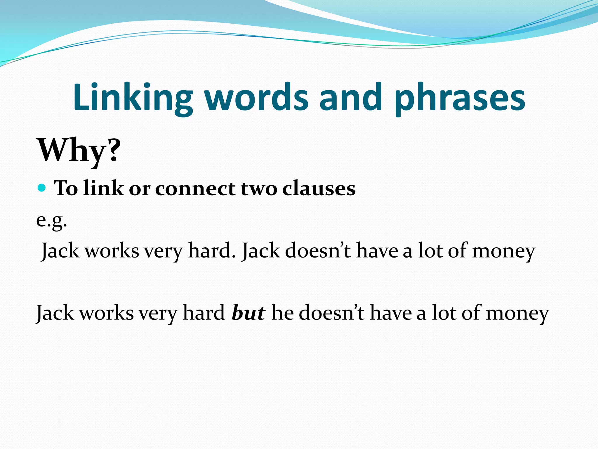 Linking words | PPTX