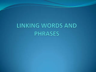 Linking words | PPTX