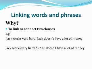 Linking words | PPTX
