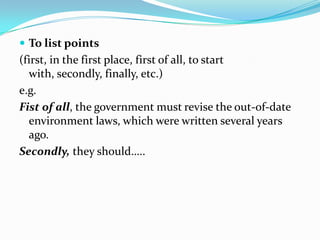 Linking words | PPTX