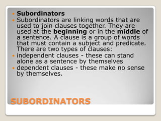 Linking words | PPTX