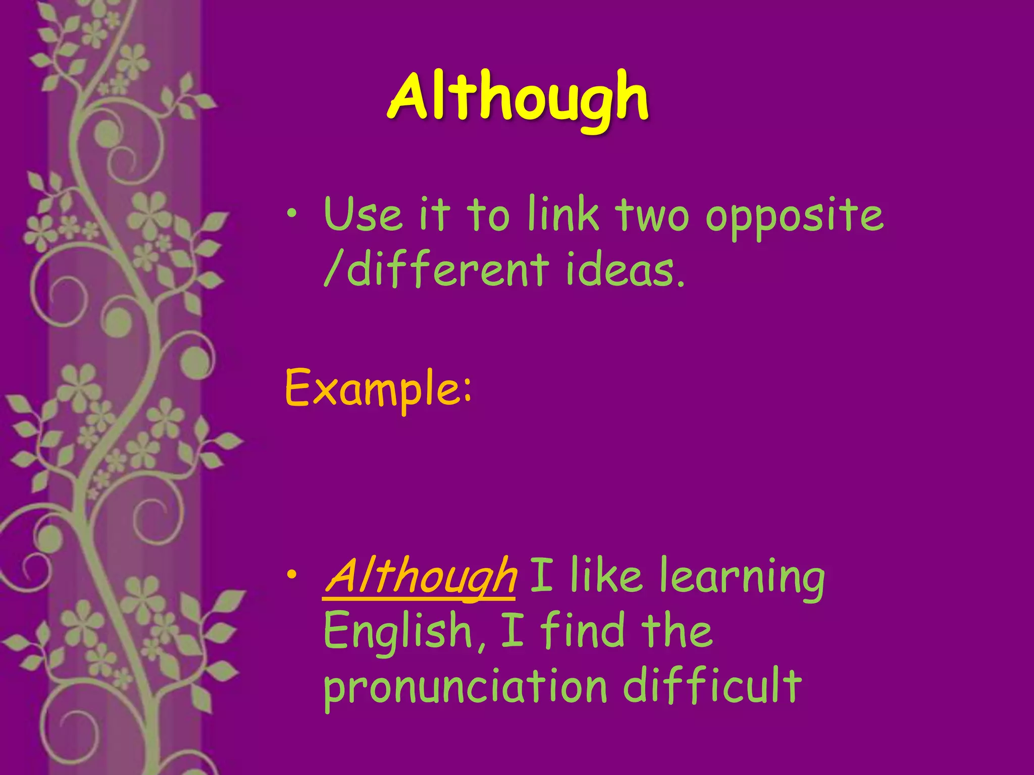 Linking words | PPTX