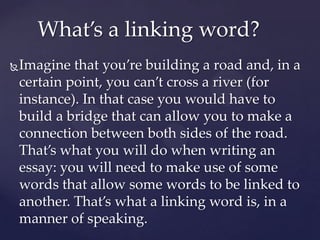Linking words | PPTX