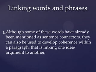 Linking words | PPTX