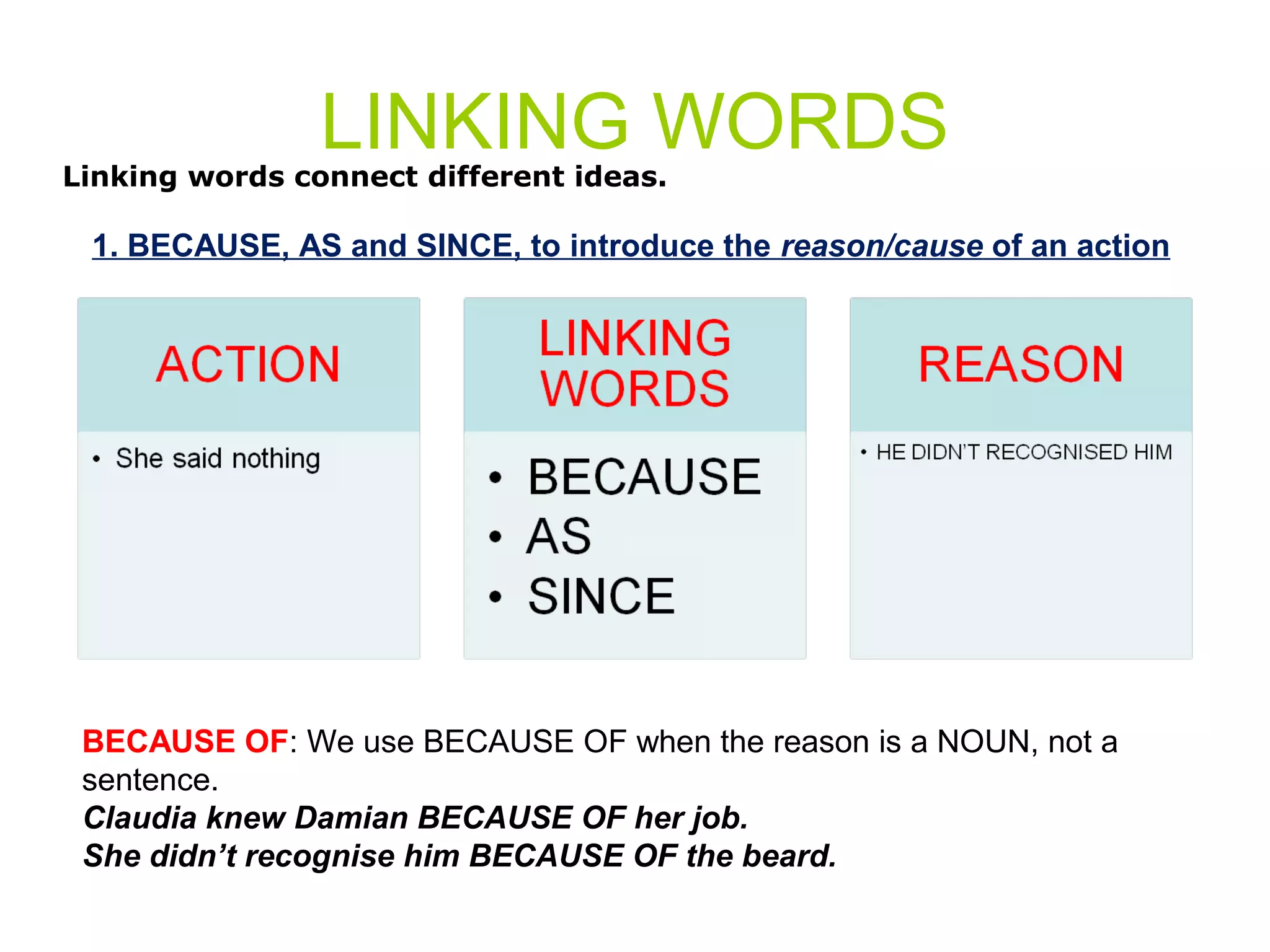 LINKING WORDS FOR FCE | PPT