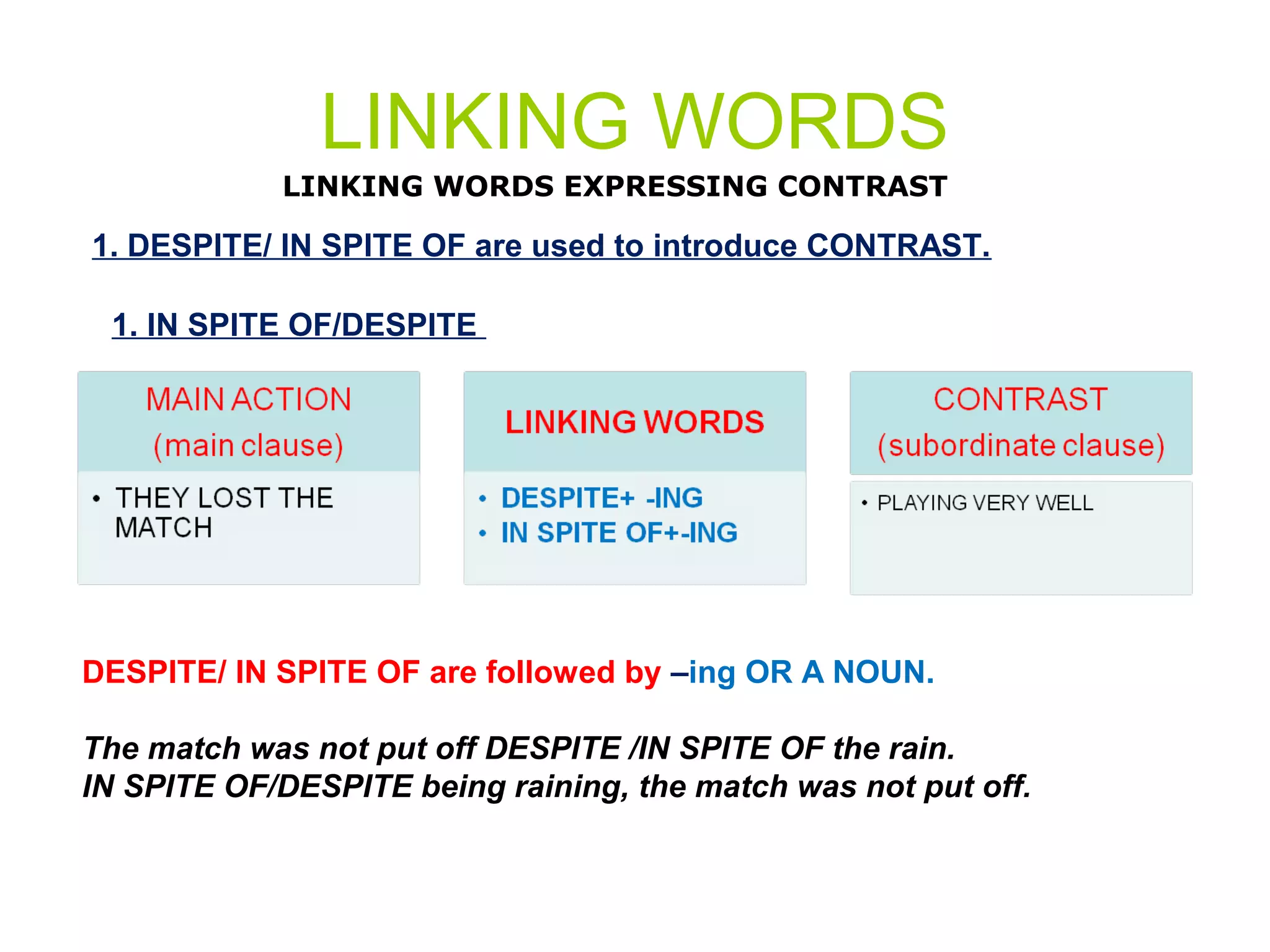 LINKING WORDS FOR FCE | PPT
