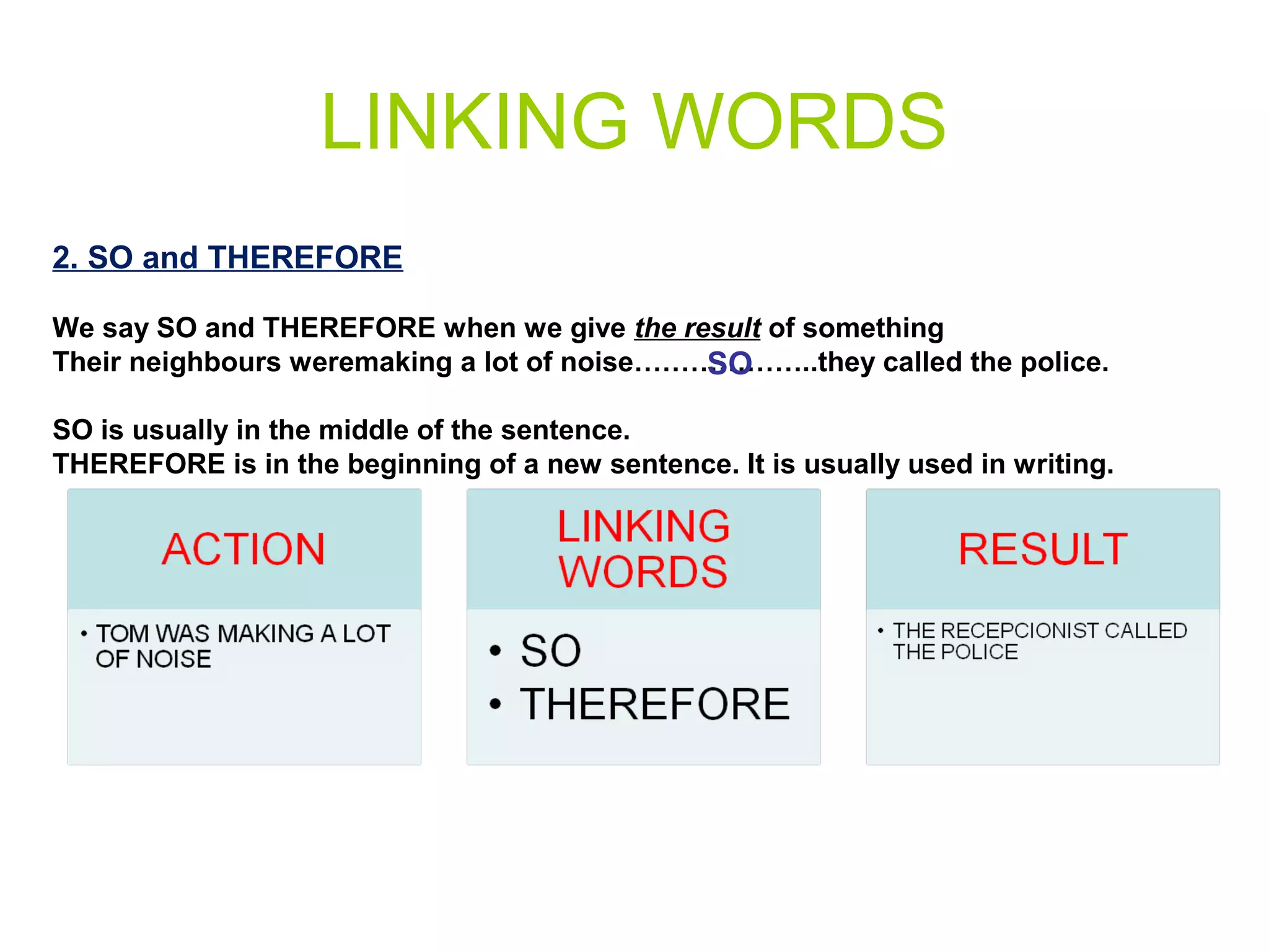 LINKING WORDS FOR FCE | PPT