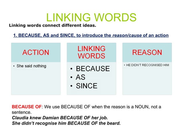 Linking words | PPT