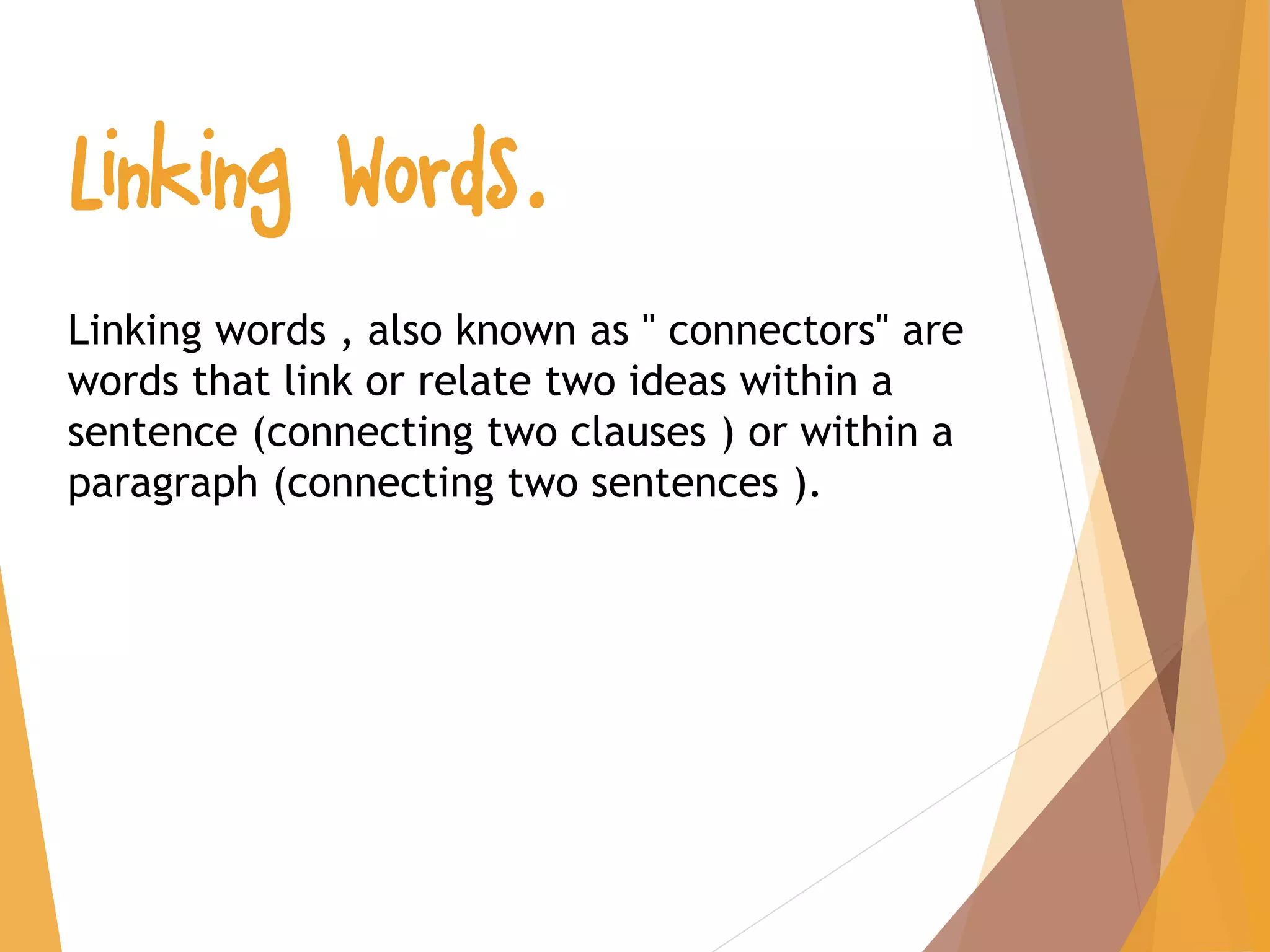 Linking words | PDF