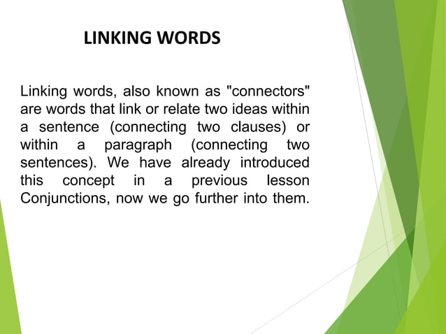 Linking words | PPTX