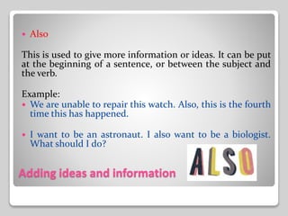 Linking words | PPTX