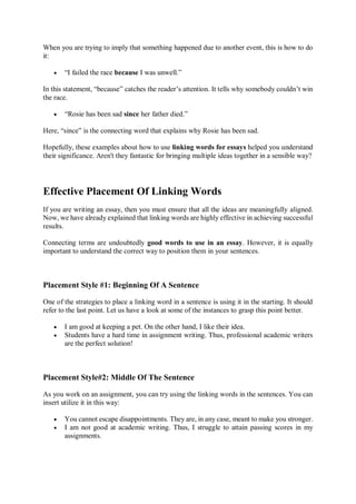 Linking words | PDF