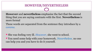 Linking words contrast | PPT