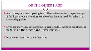 Linking words contrast | PPT