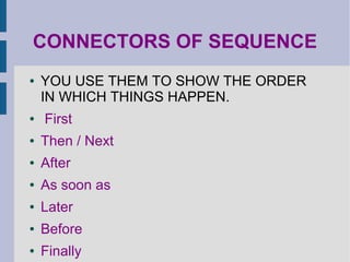 Linking words and connectors of sequence | ODP