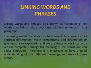 Linking words and phrases | PPT