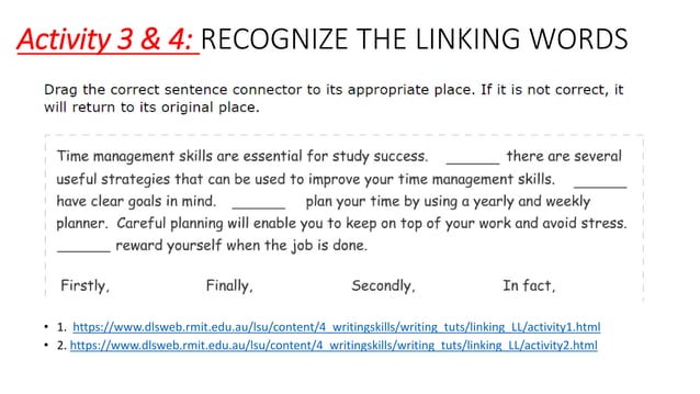 Linking words fce | PPTX | Education