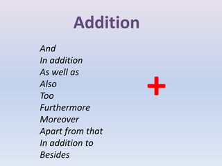 Linking words pps | PDF | Business | Business and Finance