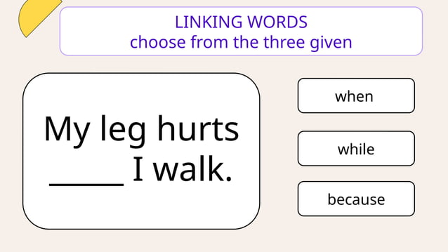 CONJUNCTIONS OR LINKING WORDS PRACTICEPPT | PPT