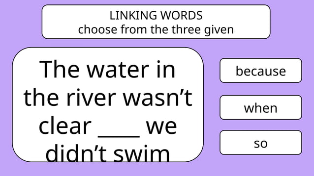 CONJUNCTIONS OR LINKING WORDS PRACTICEPPT | PPT