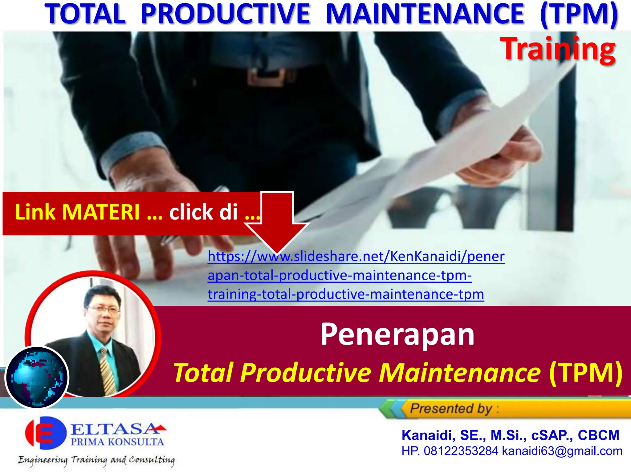 Link MATERI & RENCANA Training _"TOTAL PRODUCTIVE MAINTENANCE (TPM ...