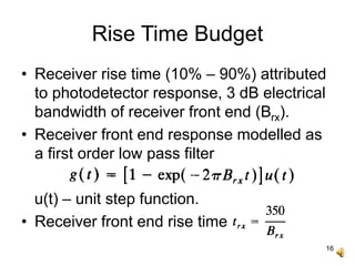 Link power and rise time budget analysis | PPT