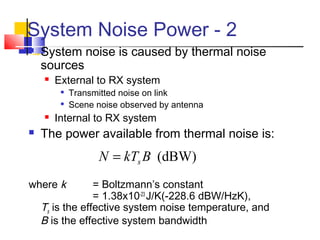 Link Power Budget Calculation and Propagation Factors for Satellite ...