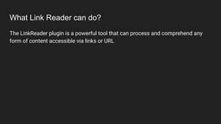Link Reader ChatGPT Plugin | PDF