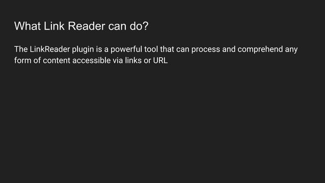 Link Reader ChatGPT Plugin | PPT