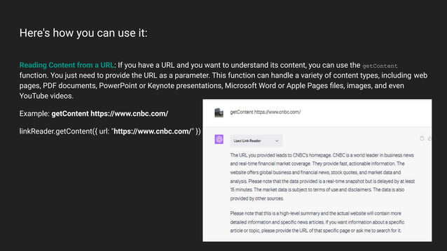 Link Reader ChatGPT Plugin | PPT