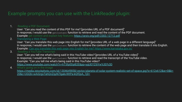 Link Reader ChatGPT Plugin | PPT