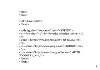 Links And Images | PPT