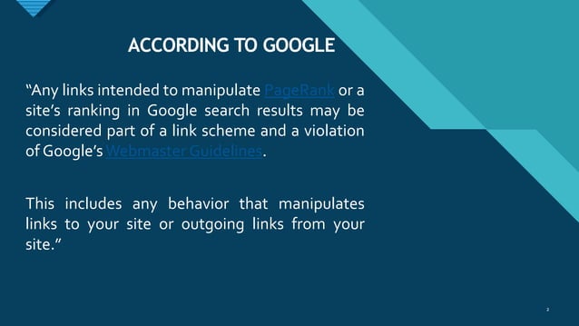 What are Link Schemes? | PPT