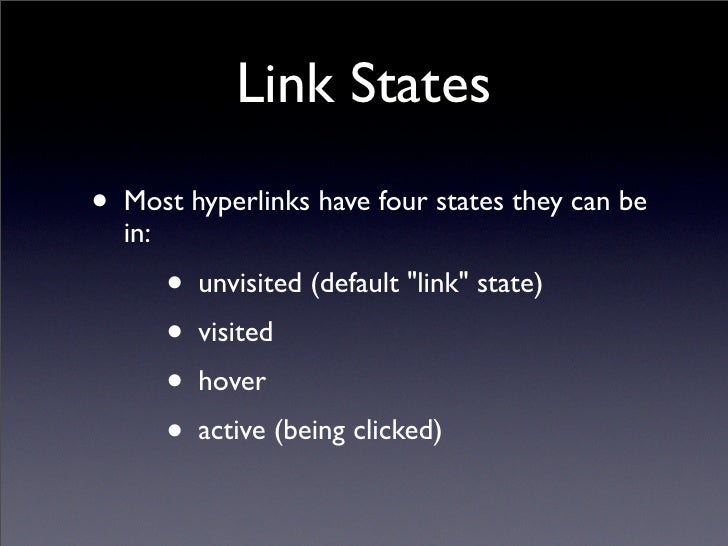 CSS - Styling Links and Creating Navigation CSS - Styling Links and Creating Navigation