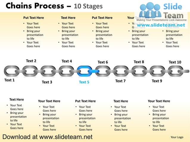 Links of chains pieces weakest links process 10 stages style 1 ...