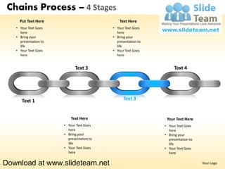 Links of chains pieces weakest links process 4 stages style 1 ...