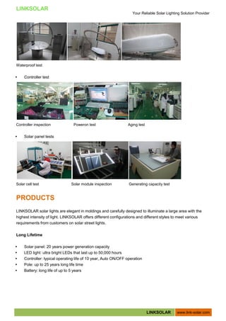 Linksolar catalog for customize solar street light | PDF