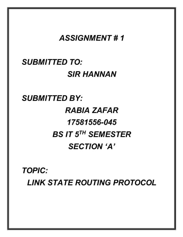 Link state routing protocol | PDF