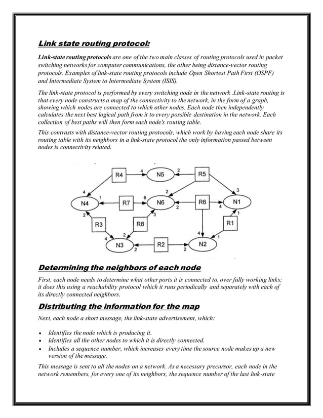 Link state routing protocol | PDF