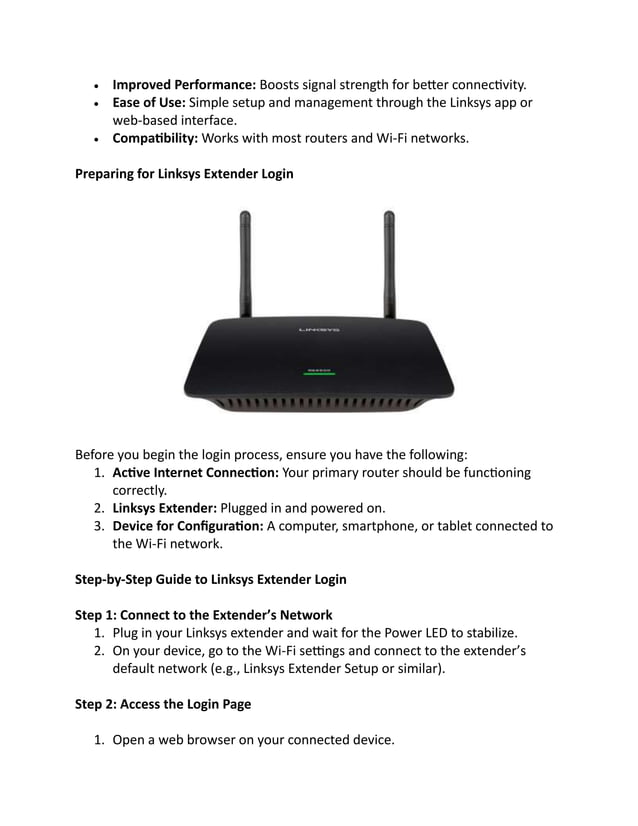 Linksys Extender Login: Your Comprehensive Guide | PDF