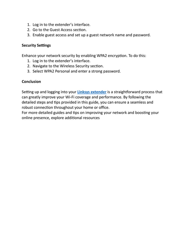 Linksys Extender Login: Your Comprehensive Guide | PDF