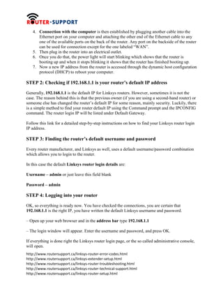 Linksys router login | PDF | Free Download
