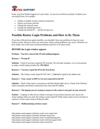 Linksys router login | PDF